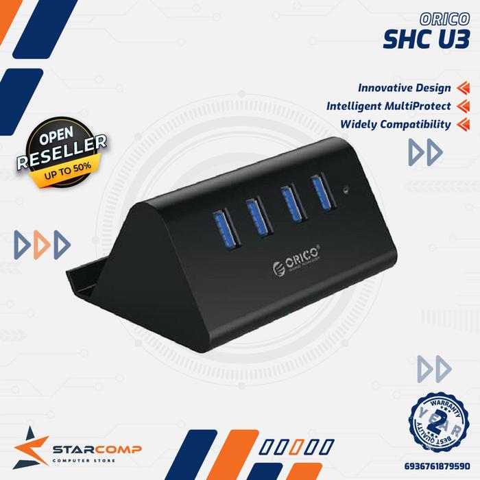 Jual USB HUB ORICO SHC-U3 4 Port USB 3.0 HUB with Phone / Tablet ...