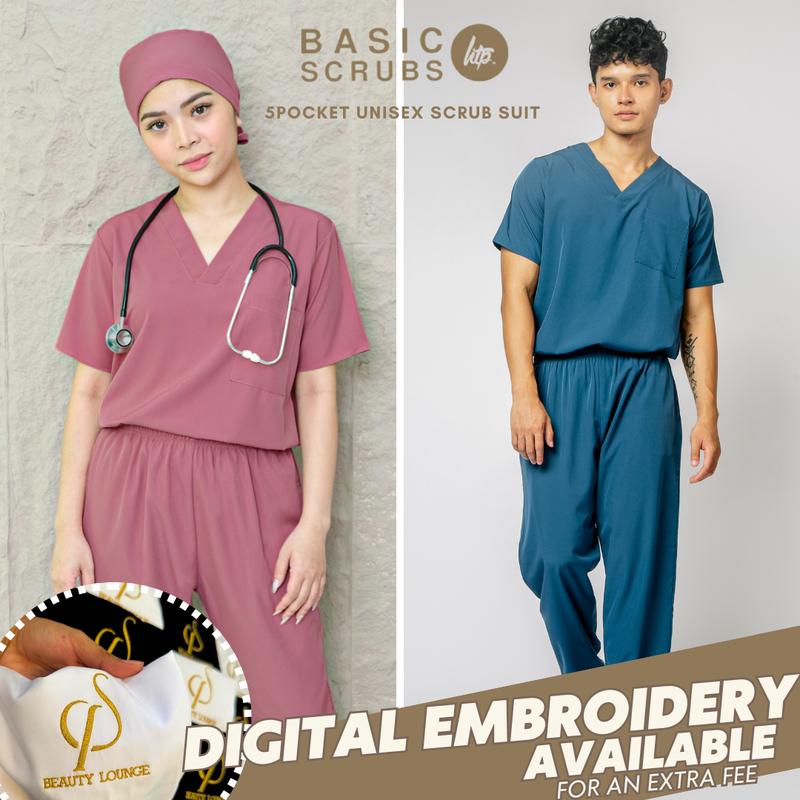 HTP Basics 5P UNISEX Scrub Suit Set | 5 Pocket Men's Scrub Suit ...