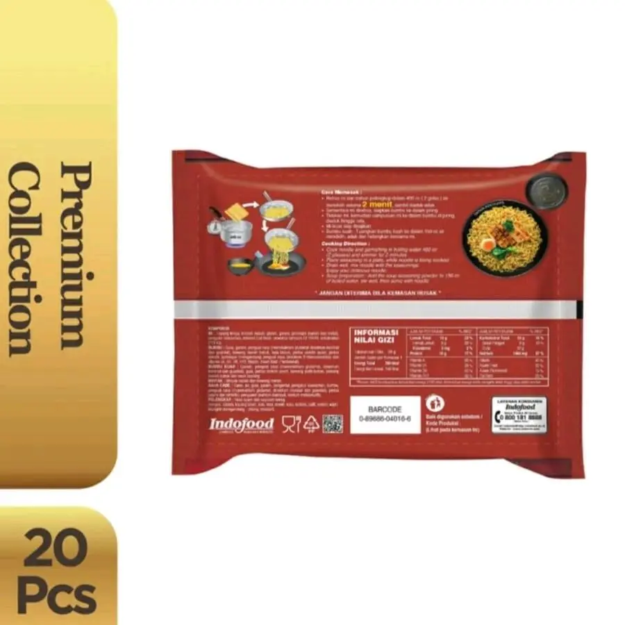 Indomie Mie Instant Premium Collection Mie Keriting Rasa Ayam Panggang ...