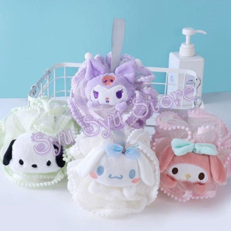 Spon Spons Mandi Jaring Shower Puff Kuromi Pochacco Cinnamoroll - Shop ...