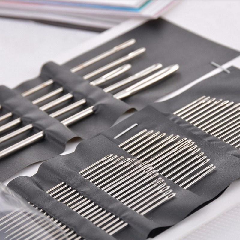55pcs Stainless Steel Big Eye Hand Sewing Needles Sewing Needles ...