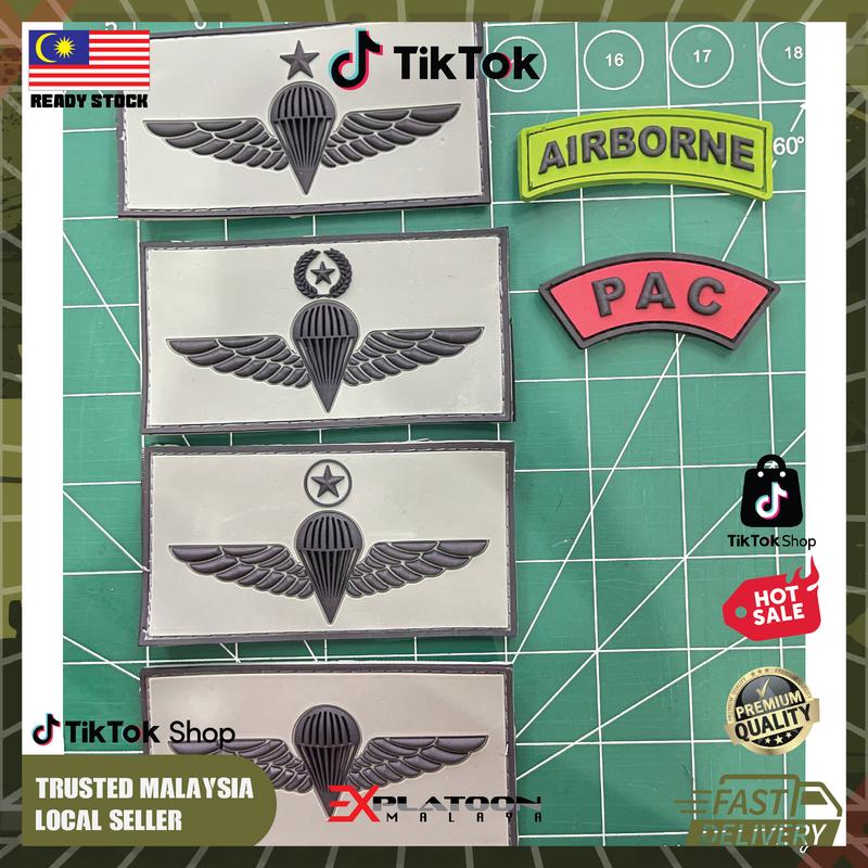 PATCH AIRBORNE PAC GETAH 3D PVC PATCH AIRBORNE & PAC Soft - TikTok Shop ...