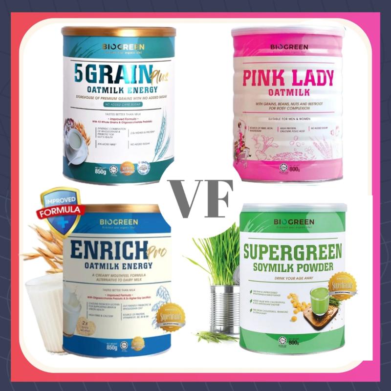 Biogreen Pink Lady Oatmilk / Supergreen Soymilk / 5 Grain Plus - TikTok ...