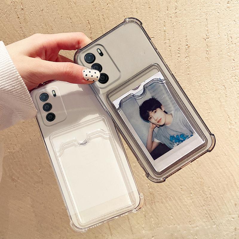 Wallet Card Phone Case for OPPO A16 Simplicity Clear Shockproof ...