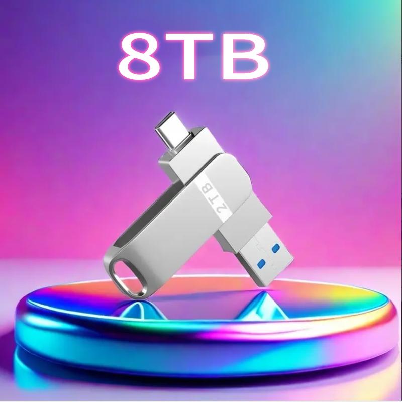 Pemacu Denyar Dwi USB-C & USB-A, Kapasiti 8TB, Kelajuan Tinggi ...