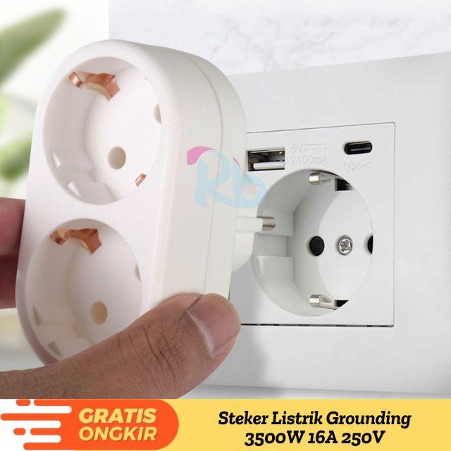 Promo Steker Listrik Grounding Socket Extension 3500W | Stop Kontak ...