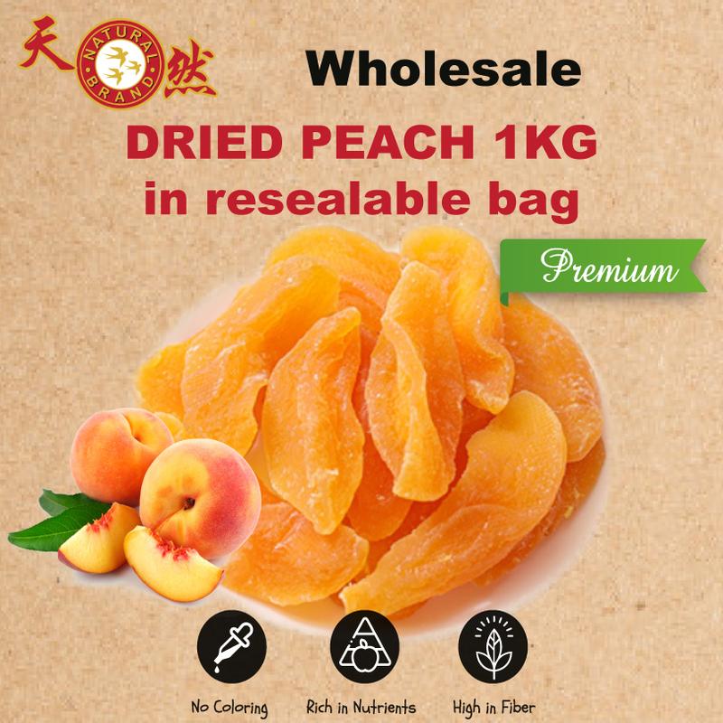 Dried Peach Snack 1kg Natural Brand - TikTok Shop Singapore