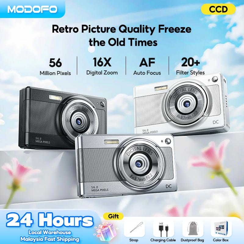 MODOFO C15 Retro Digital Camera, 56MP CCD Autofocus Compact Camera ...