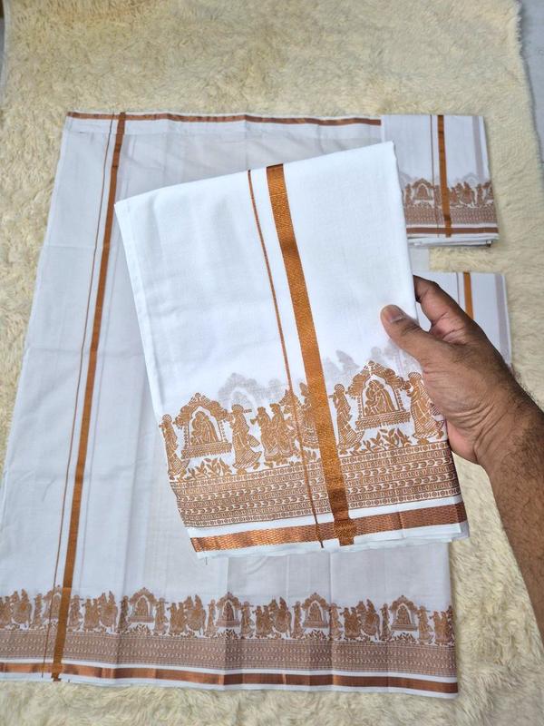 KT PREMIUM readymade PALLAKU VESHTI COTTON COPPER / GOLD JAR - TikTok ...