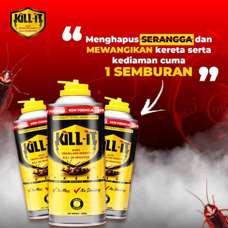 Spray Penghapus Lipas Pest Control Killit - TikTok Shop Malaysia