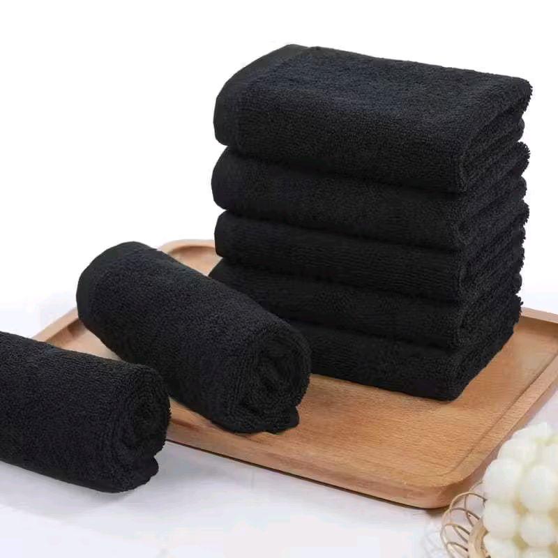 Handuk Mandi Hitam Pekat Polos 100% Cotton Ukuran 80cmx150cm Berat 400 ...