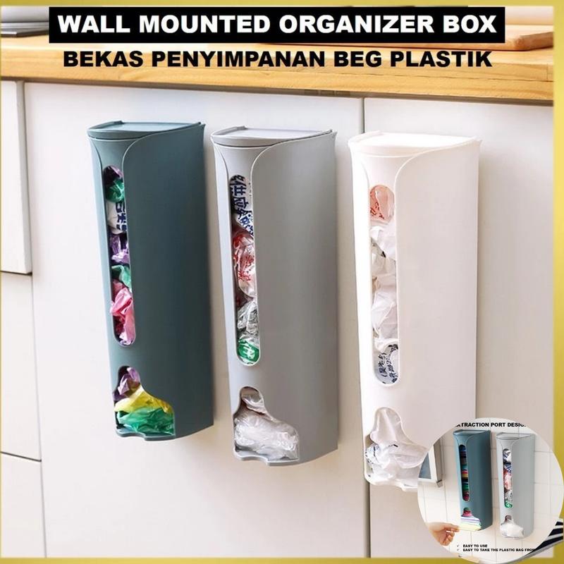 Pemegang Beg Plastik yang dipasang di dinding Stokin yang dipasang ...