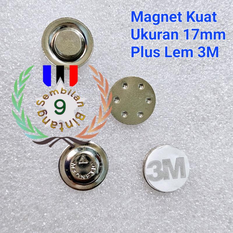 Magnet Bulat 17mm Sudah Termasuk Lem 3m Bahan Nikel - Shop | Tokopedia