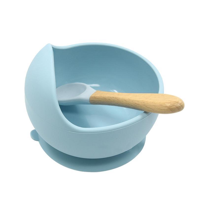 【EnjoyLife】Silicone sedutan mangkuk bayi & kanak -kanak, set sudu ...