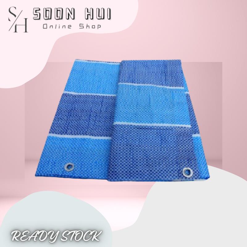 PE Canopy Canvas /Blue White Canvas Small Size /Biru Putih Kanvas ...