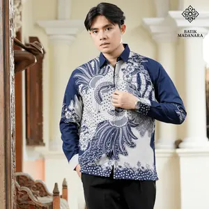 Batik Madanara Motif Api Semeru - Kemeja Batik Pria Slimfit Premium ...
