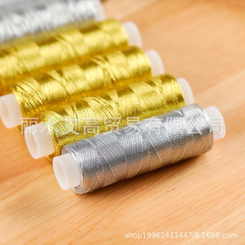 200 Yards/roll Handmade Gold and Silver Thread Glossy Sewing - TikTok ...