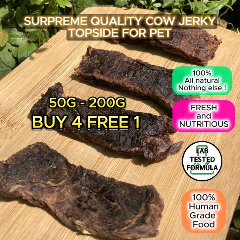 (Buy 4 FREE 1)Dehydrate Topside Jerky, Premium Quality, Chewing ...