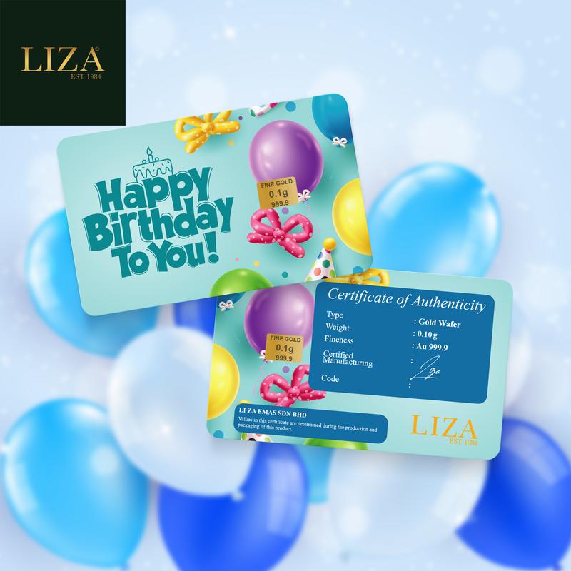 LIZA EMAS 0.10g 999.9 GOLD BAR (Happy Birthday) - TikTok Shop Malaysia