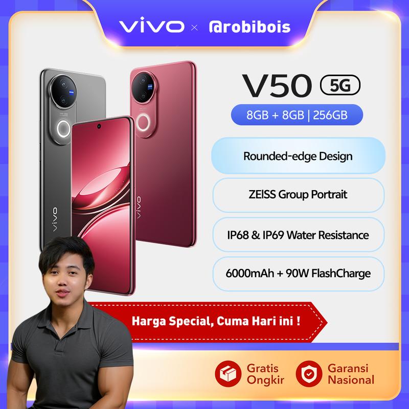 [ROBIBOIS APPROVED] vivo V50 5G (8/256) Rounded-edge Design, - Shop | Tokopedia