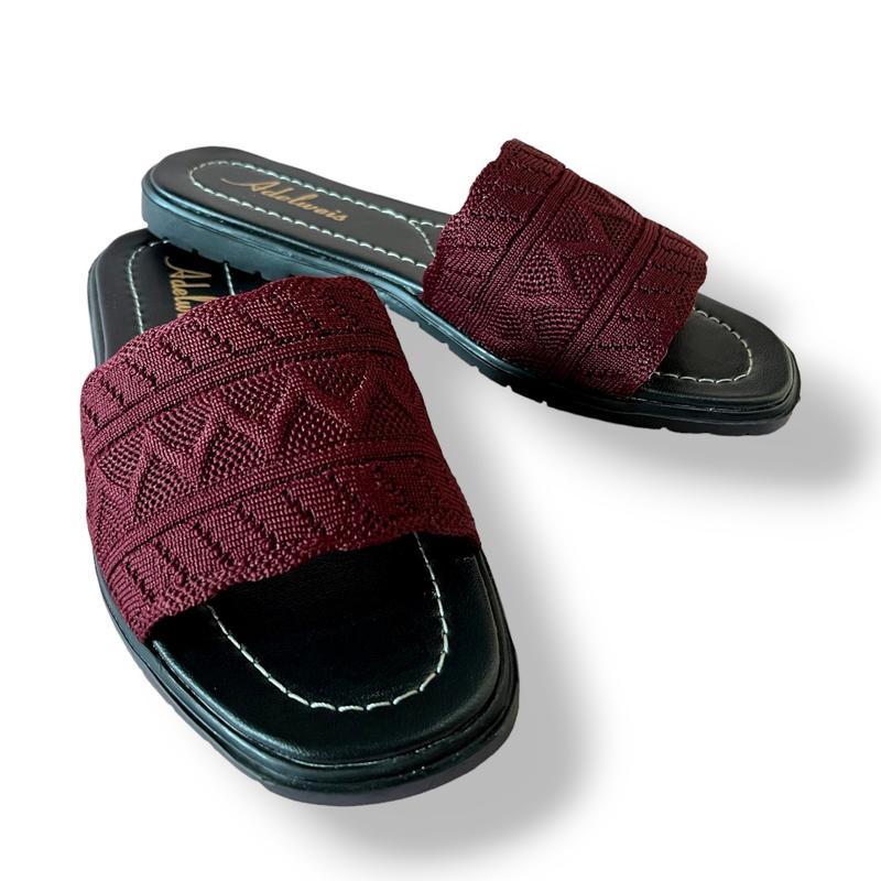 Sandal Rajut Wanita Adelweis Hak Datar 1cm - Model Elegan da - Shop ...