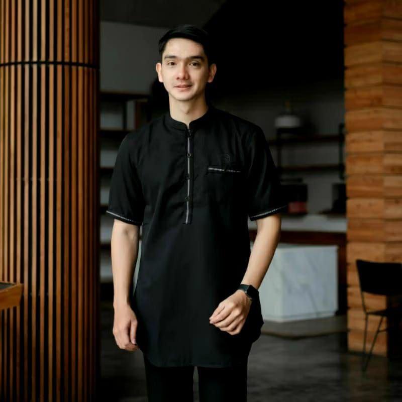 Koko Muslim Ayah Polos Kombinasi List Terbaru 2025 Bahan Katun - Shop ...
