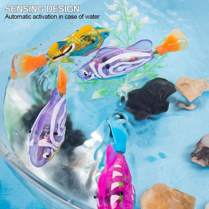 Swiming Robot Fish With Light Toy For Kids 7.5*2 *3.5cm Fun Electronic ...