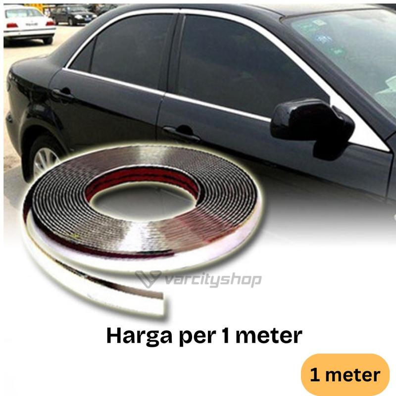 Moulding Chrome 6mm Lis Silver List Jendela List Pintu Mobil - Shop ...