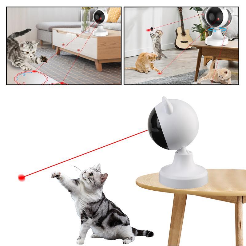 USB Rechargeable Cat Red Dot Exercising Toys Adjustable Ranges Smart ...