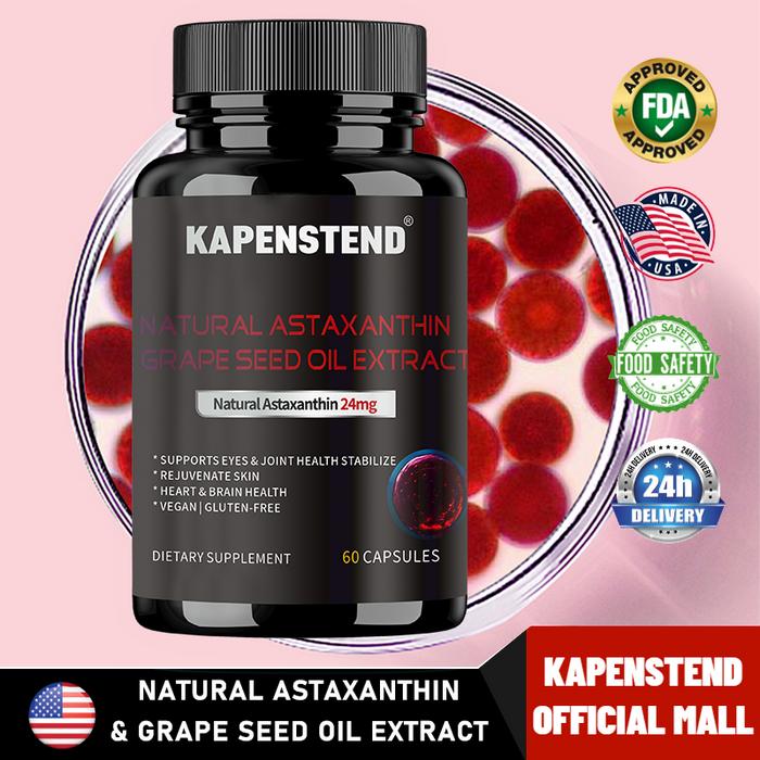 Promo KAPENSTEND 60 Tablet American Astaxanthin 24 mg, Ekstrak Biji ...