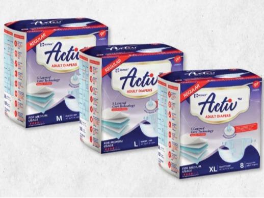 ACTIV REGULAR ADULT DIAPERS 8'S / 10'S [SIZE M / L / XL] - TikTok Shop ...