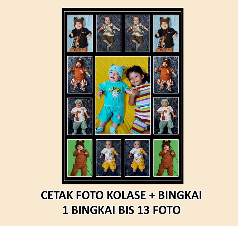 PROMO CETAK FOTO KOLASE + BINGKAI SATU BINGKAI BISA 13 FOTO UKURAN ...