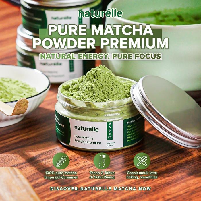 Promo Naturelle Pure Matcha Powder Premium Grade 50 gr | 100% Pure ...