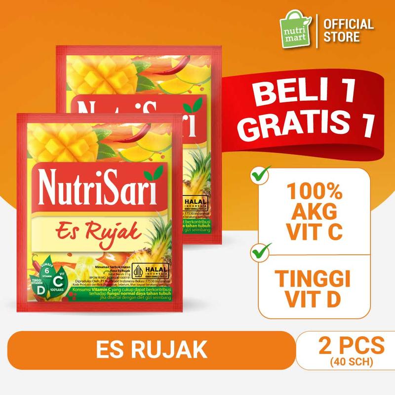 NutriSari Es Rujak 40 Sachet (2pcs) - Minuman Tinggi Vitamin - Shop ...