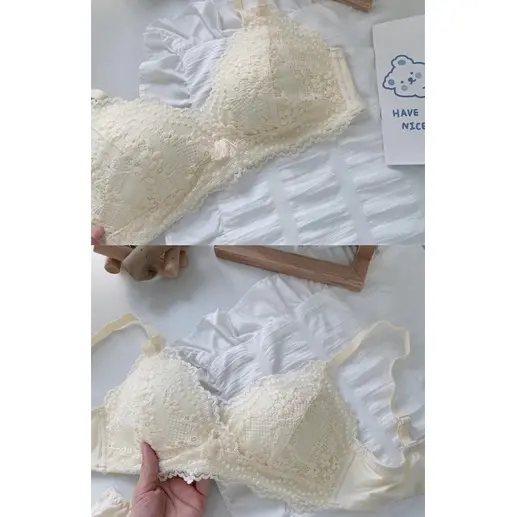BH Push Up Bra Lace Renda Seamless Busa Tanpa Kawat Celana Dalam CD Set ...