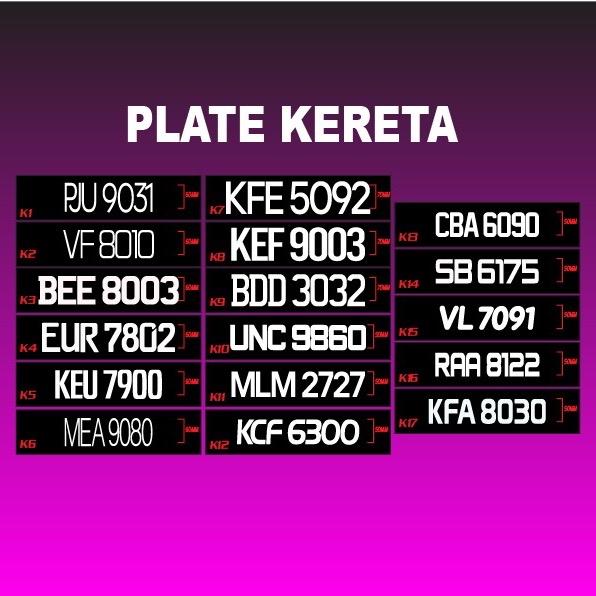 No plate kereta timbul crysal / custom no plate kereta - TikTok Shop ...