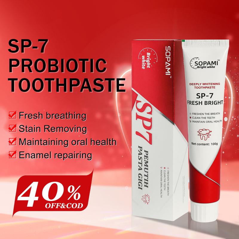 SOPAMI Probiotic SP-7 for Oral Health and Gums, Toothpaste, Inhibits ...