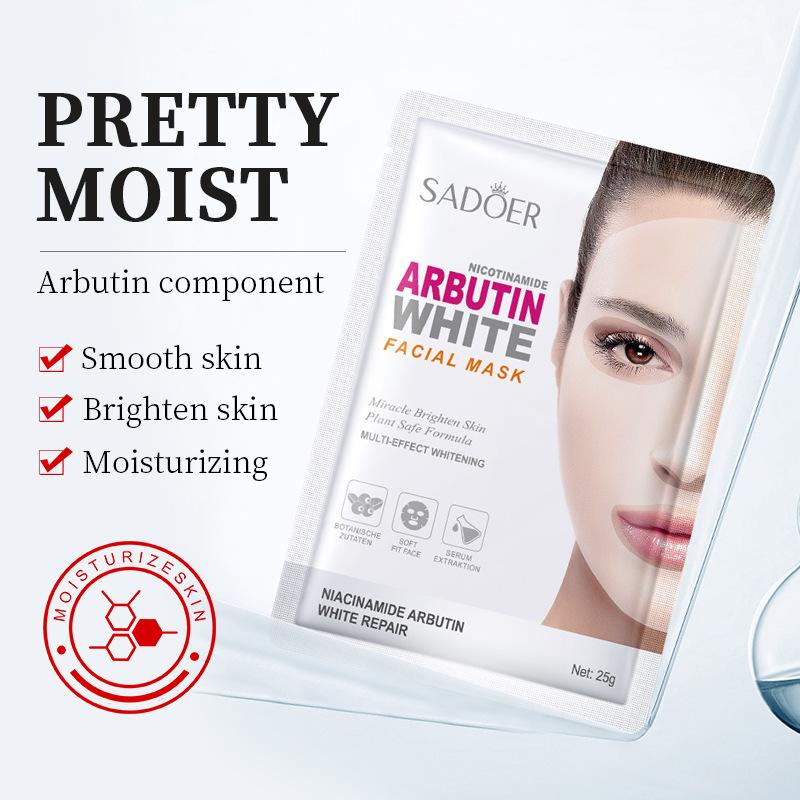 10 Sheets Niacinamide Arbutin Whitening Facial Masks skincar - TikTok ...