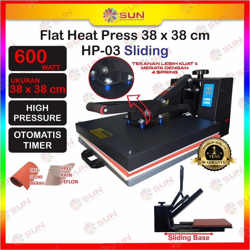 Mesin Press Sablon Kaos 38x38 600 Watt Digital Premium HP-01 - Shop ...