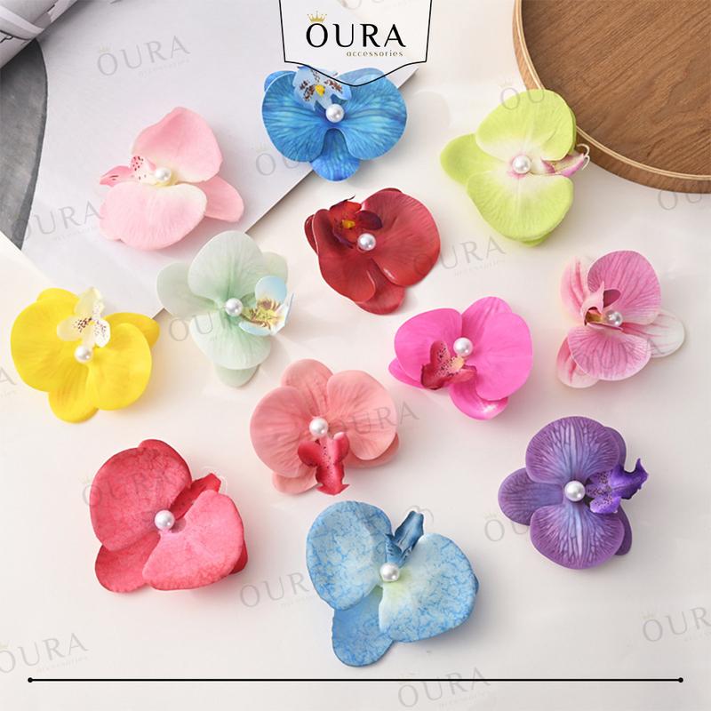 Jepit Bunga Anggrek Mini Hiasan Kepala Wanita Flower Orchid Hairclip ...