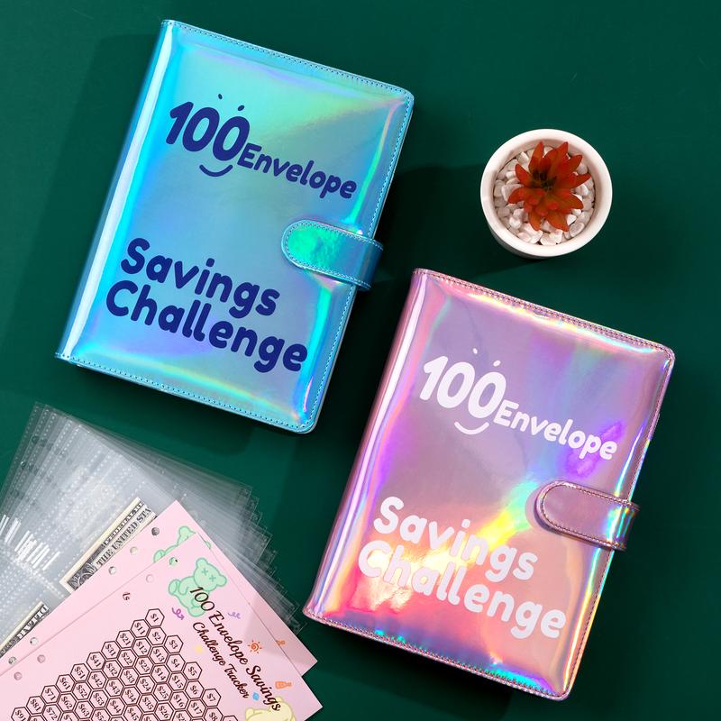 1 Piece 100 Envelope Saving Challenge Binder, Budget Binder,sampul ...