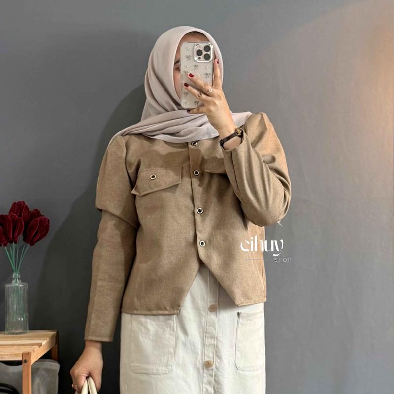 [CIHUY] Biya Blazer Wanita Korean Kekinian Style BigSize Jumbo - Shop | Tokopedia