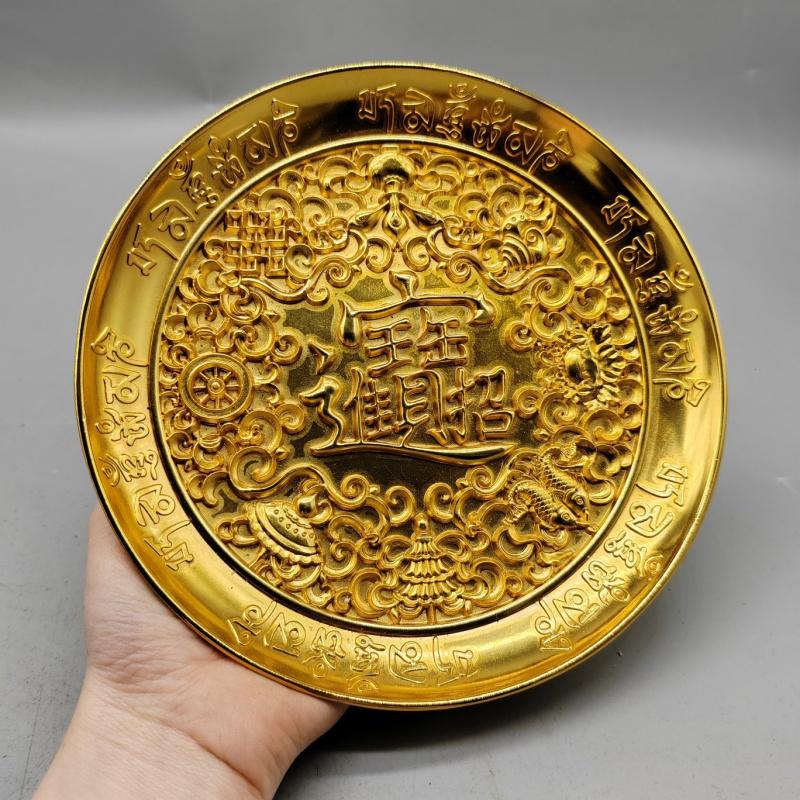 Antique Pure Copper Large Bagua Plate Jinbao Plate Decoration Daqing ...