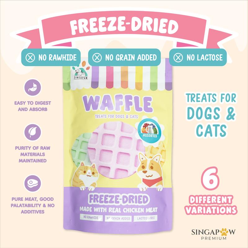 Singapaw Freeze Dried Waffle Chicken Dessert Treats for Dogs - TikTok ...