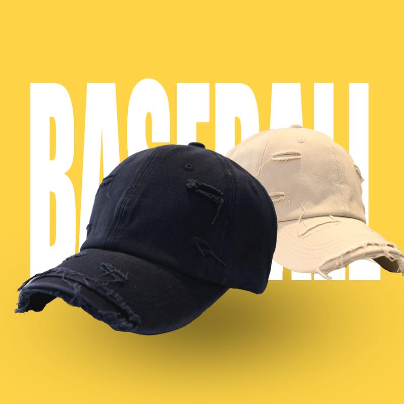 Topi Baseball Denim Polos Robek Hat Cap Casual Ootd Fashion Kekinian ...