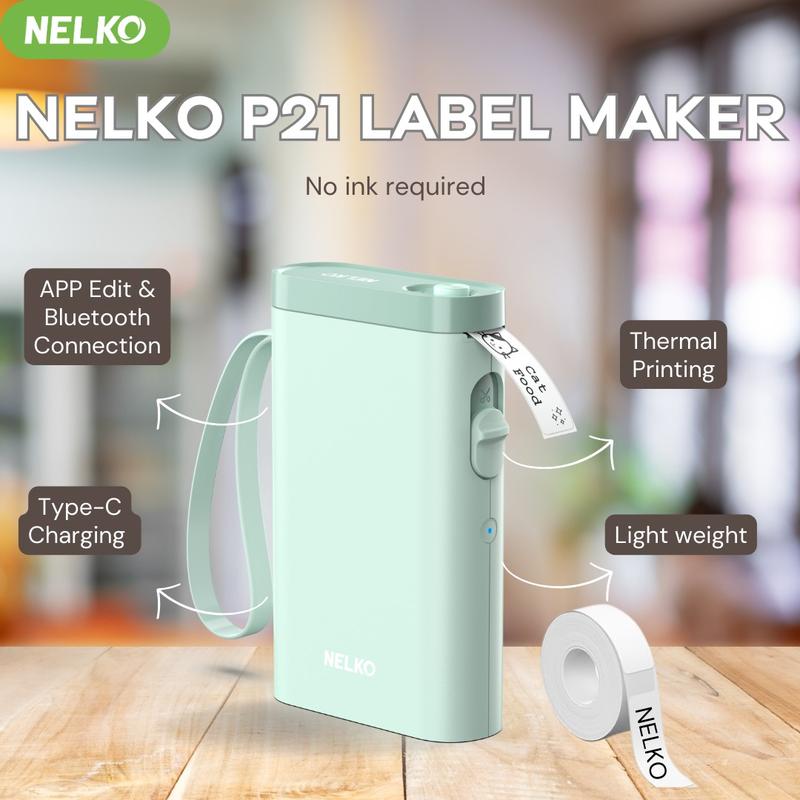 NELKO Label Maker Machine P21 Portable Bluetooth Label Printer - TikTok ...