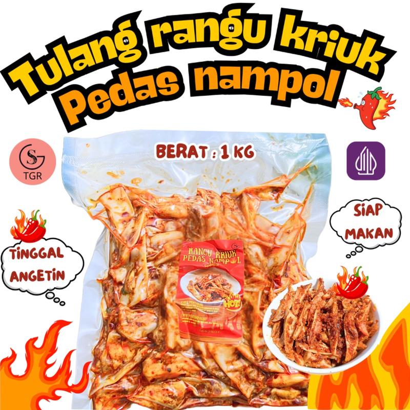 Paket Kemasan JUMBO 1 KG Rangu Kriuk Pedas Nampol Daun Jeruk - Shop ...