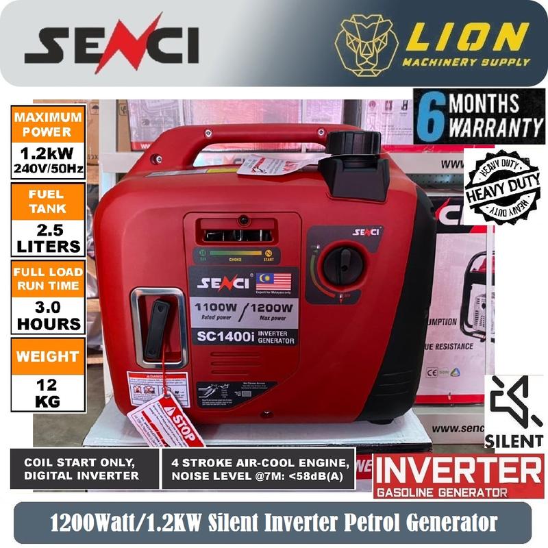 SENCI 1200Watt Inverter Silent Compact Petrol Generator SC1400I ...