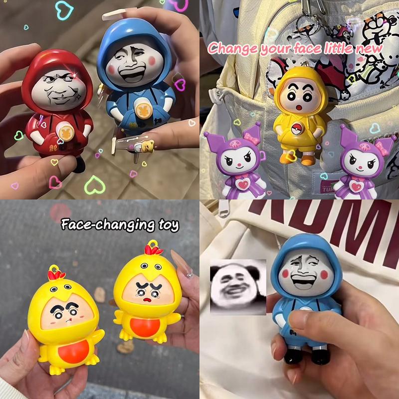 Rantai Kunci Menukar Muka Shin Chan, Mainan Menekan Anak Patung ...