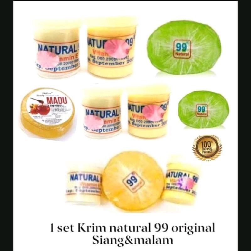 Set Penjagaan Kulit Natural99 day&night dengan Krim - Soap Wajah ...